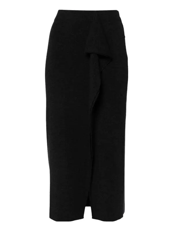 P.a.r.o.s.h Draped Midi Skirt - Grey