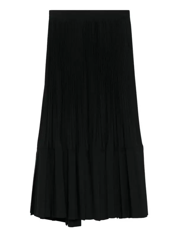Junya Watanabe Pleated Midi Skirt - Black