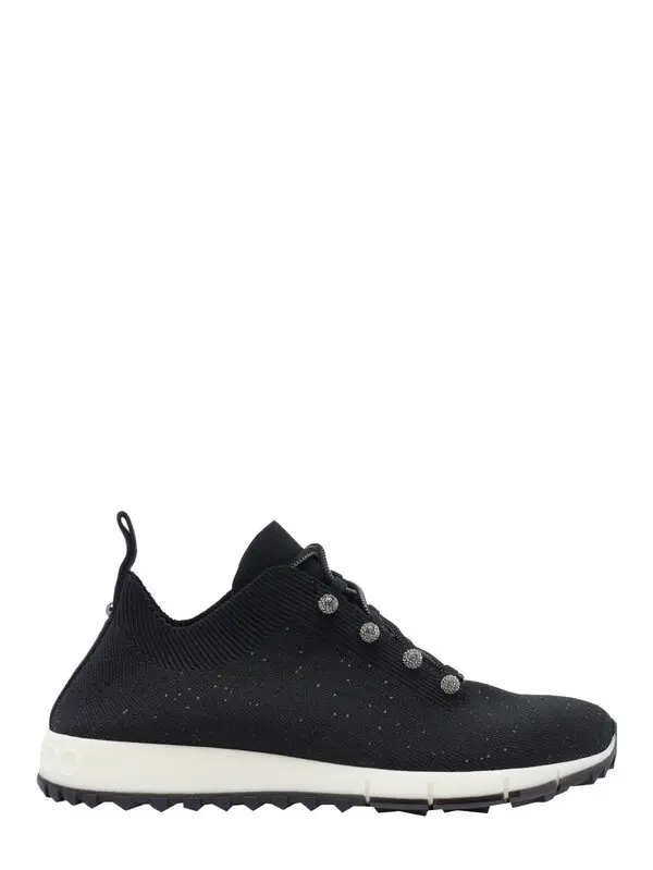 JIMMY CHOO Sequined Knit Trainers - Black
