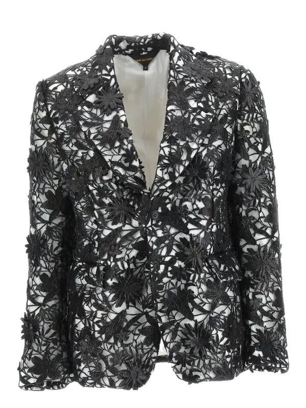 Comme Des Garçons Single-breasted Tailored Blazer - Black