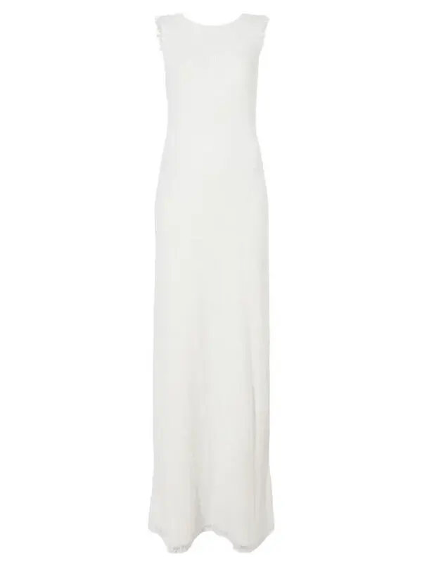 Proenza Schouler Open-back Bouclé Maxi Dress - White