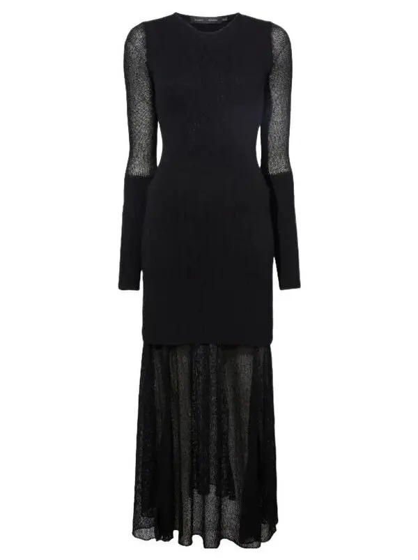 Proenza Schouler Semi-sheer Knit Maxi Dress - Black