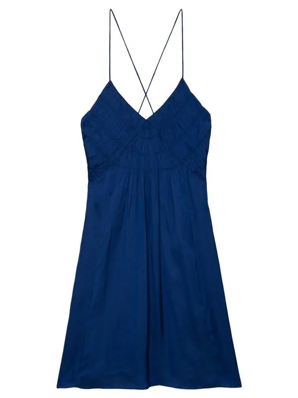 Zadig&Voltaire Rayonna Satin Mini Dress - Blue