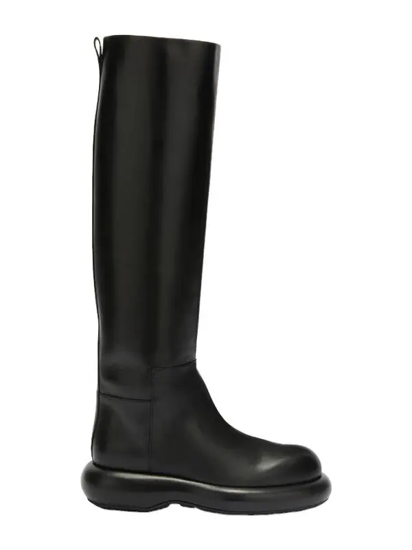 JIL SANDER Knee-high Flat Boots - Black