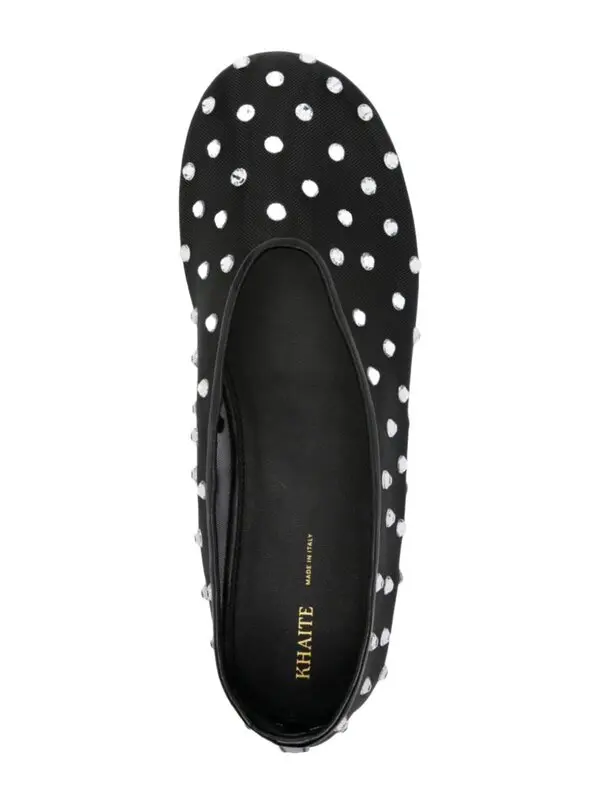 Khaite The Marcy Embellished Ballet Flats - Black