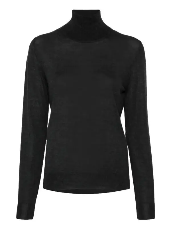 P.a.r.o.s.h Turtleneck Fine Knit Pullover - Grey