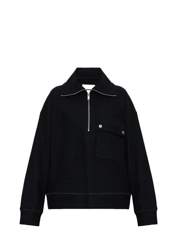 JIL SANDER Half-zip Sweatshirt - Black