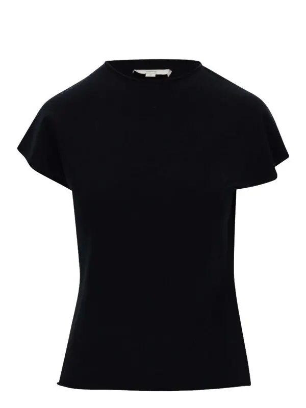 Vince Short-sleeved Knitted T-shirt - Black