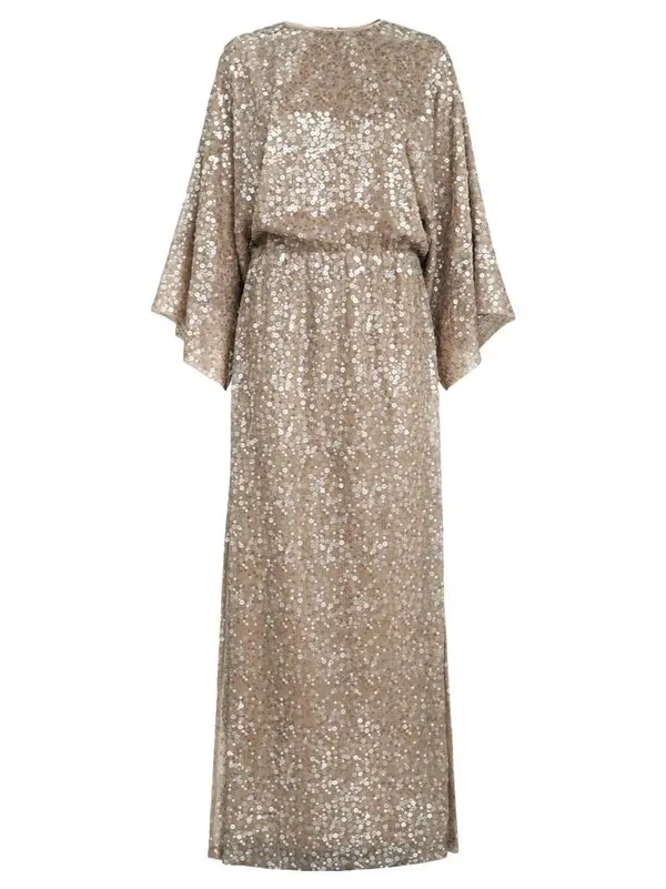 Brunello Cucinelli Sequin-embellished Maxi Dress - Nude