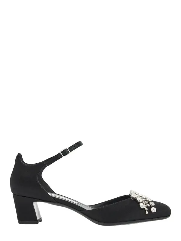 JIMMY CHOO 45mm Crystal-embellished Pumps - Black