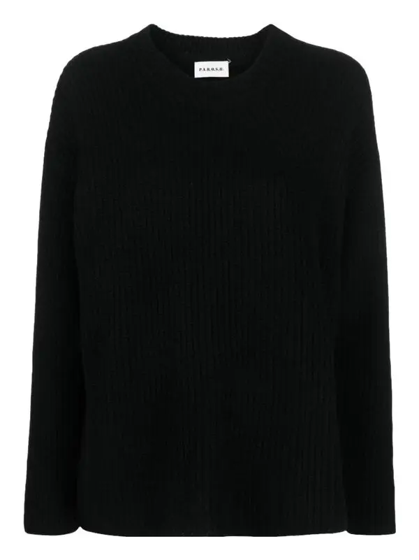 P.a.r.o.s.h Ribbed-knit Cashmere Jumper - Black
