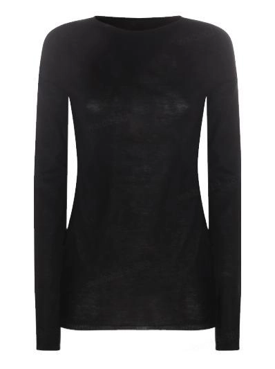 Rick Owens Long-sleeve Distressed Top - Black