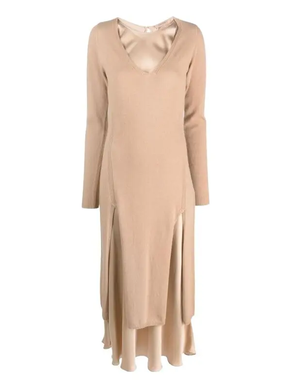 TWINSET Long-sleeve Layered Jumper Dress - Nude