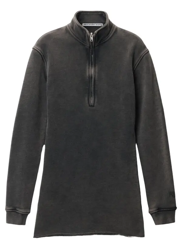 Alexander Wang Half-zip Mini Dress - Gradient Black