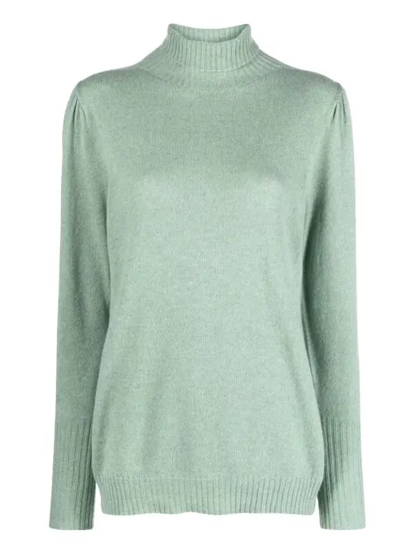 TWINSET Cashmere Jumper With Puff Sleeves - Green