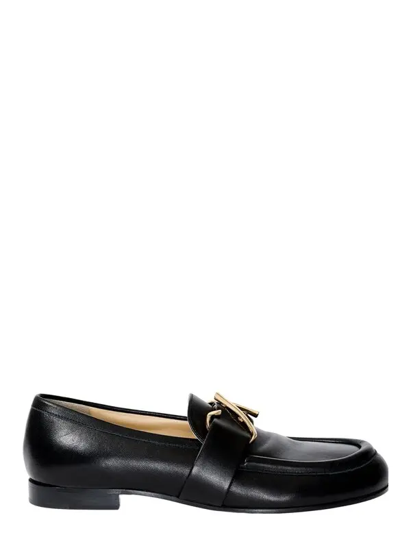 Proenza Schouler Monogram-plaque Slip-on Loafers - Black