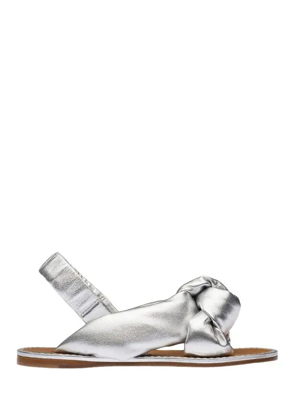 Miu Miu Knotted Slingback Sandals - Silver