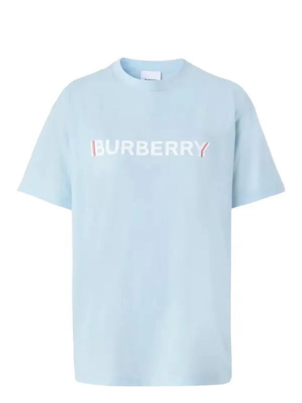 Burberry Logo Print Short-sleeved T-shirt - Blue