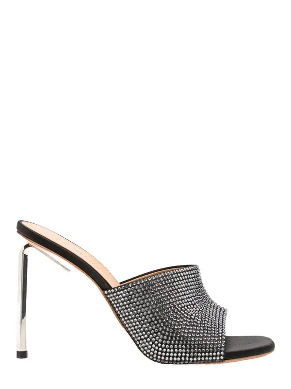 Off-White High Allen Crystal Mules - Black