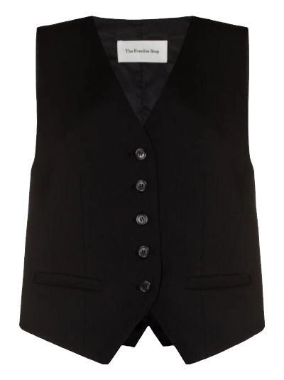 THE FRANKIE SHOP Gelso Single-breasted Wool Waistcoat - Black