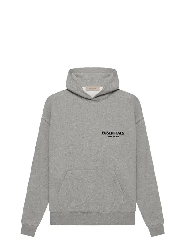 Fear Of God Logo-print Long-sleeve Hoodie - Gray