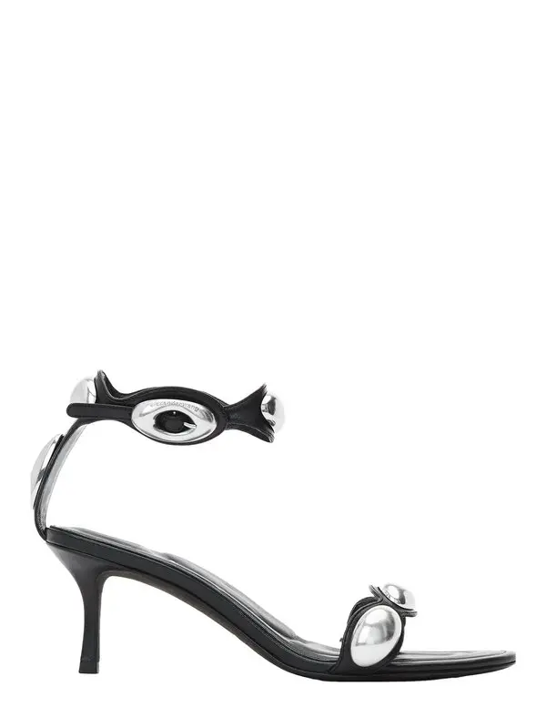 Alexander Wang Dome 65mm Leather Sandals - Black