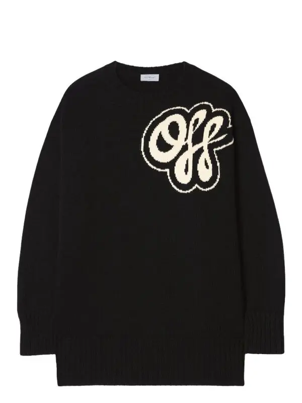 Off-White Hand-drawn Script Sweater - Black