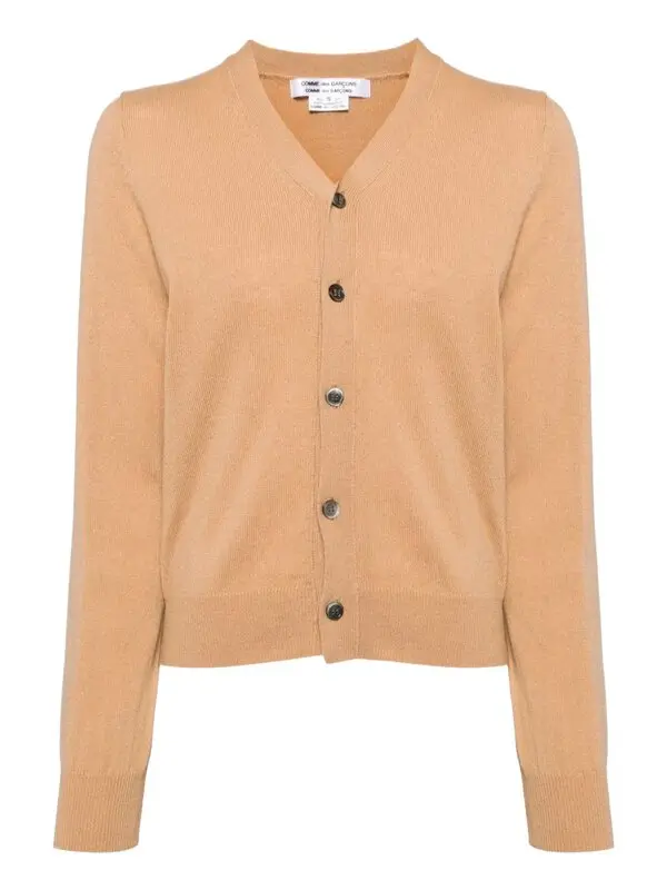 Comme Des Garçons Cashmere Cardigan - Camel Brown