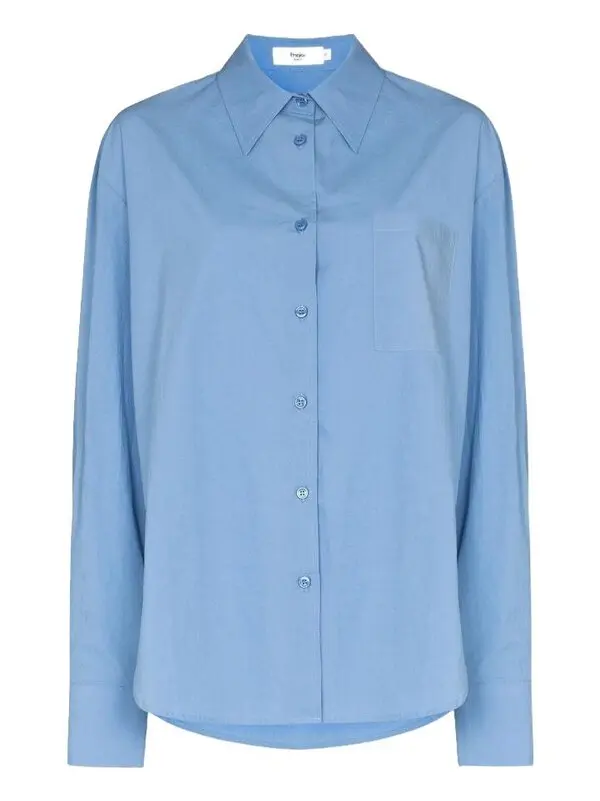 THE FRANKIE SHOP Lui Oversized Shirt - Blue