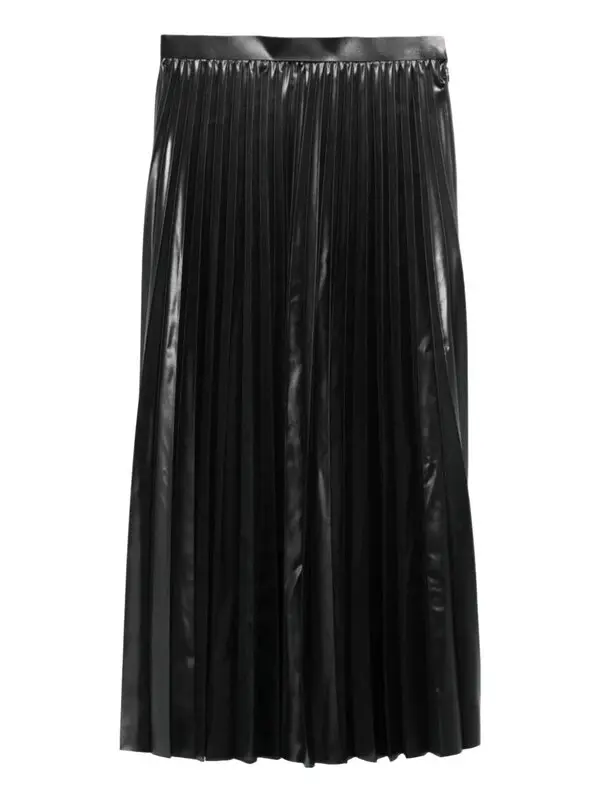 Junya Watanabe Pleated Midi Skirt - Black