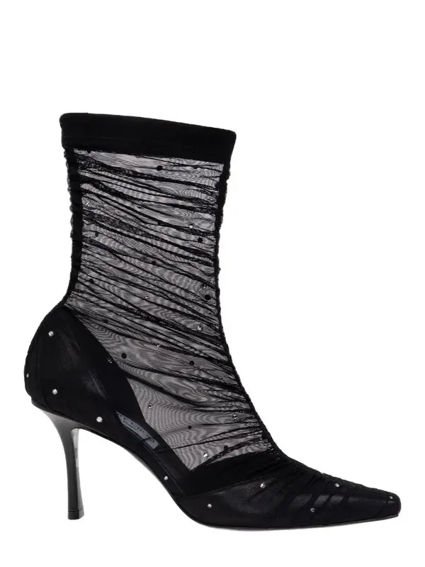 JIMMY CHOO Lotta 85 Ankle Boots - Black