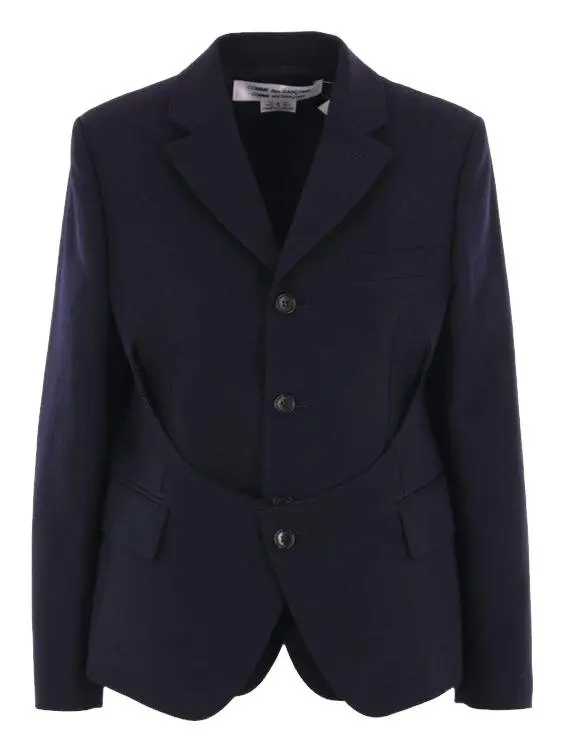 Comme Des Garçons Single-breasted Jacket - Blue