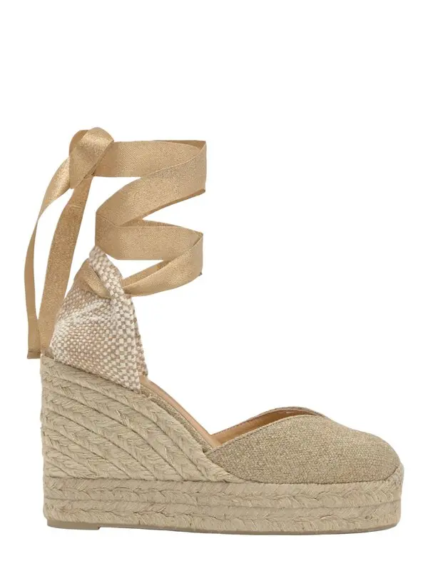 CastaÑer Chiara Metallic Espadrilles - Light Gold