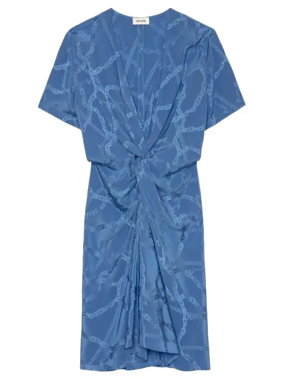 Zadig&Voltaire Rozom Chain Jacquard Dress - Blue