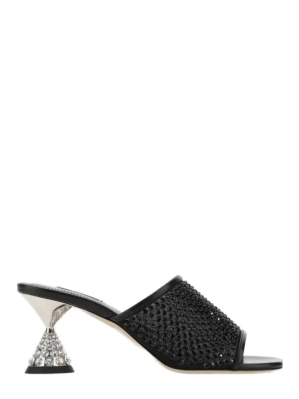 Miu Miu Embellished Slip-on Sandals - Black