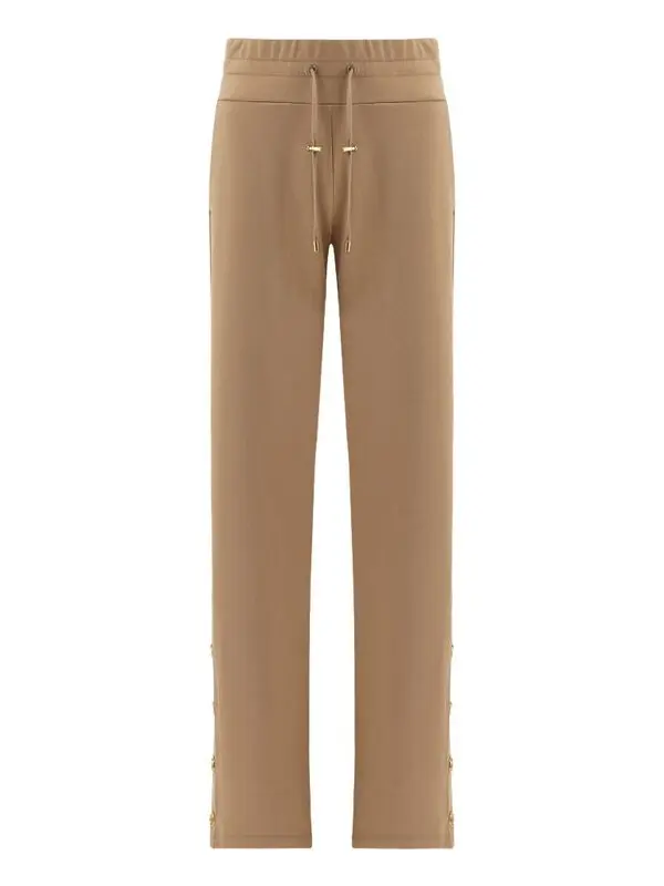 Balmain Button Detailed High Waist Track Pants - Brown