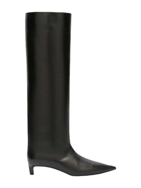 JIL SANDER Pointed Toe Knee-length Boots - Black