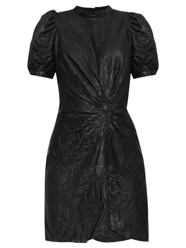 Zadig&Voltaire Short-sleeved Leather Dress - Black