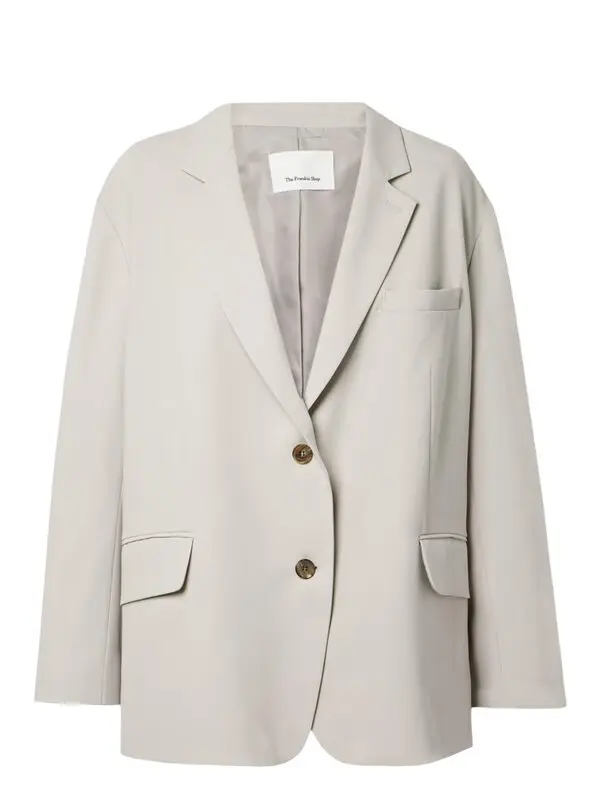 THE FRANKIE SHOP Bea Single-breasted Oversized Blazer - Gray