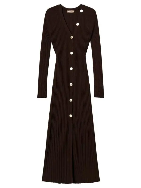 TWINSET Button-front Midi Dress - Black