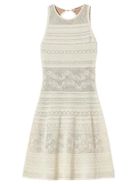 TWINSET Floral-motif Sleeveless Dress - White