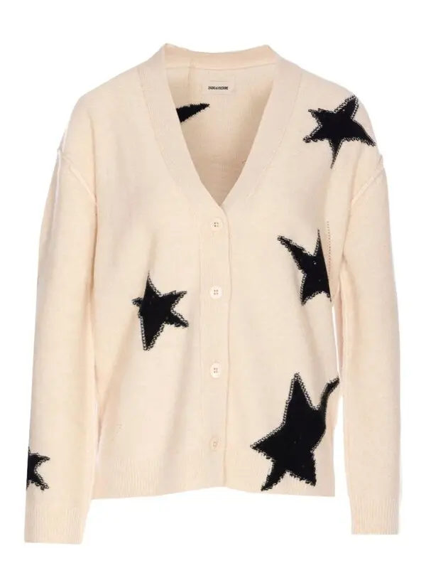 Zadig&Voltaire Long-sleeved Cardigan - Ecru