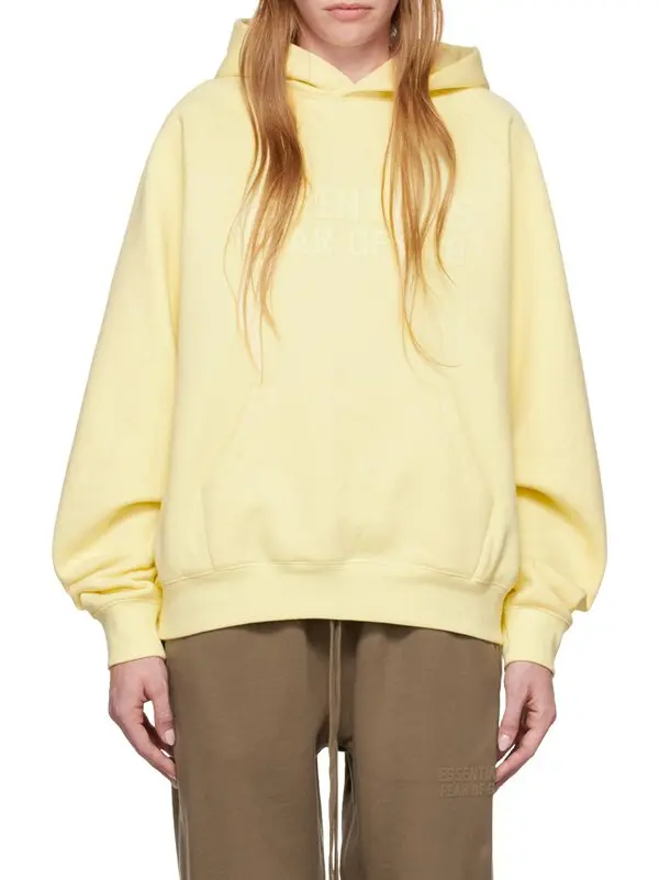 Fear Of God Embossed-logo Hoodie - Nude