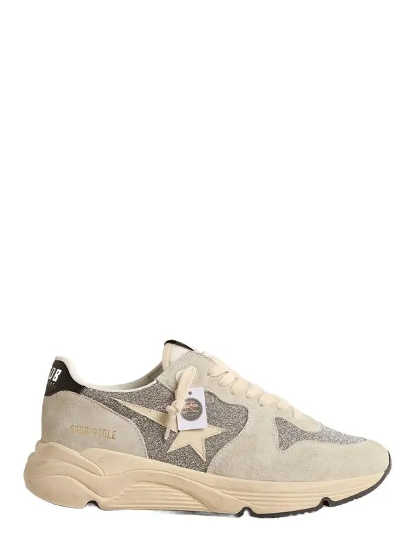 GOLDEN GOOSE Running Sole Sneakers With Swarovski Crystals - Nude