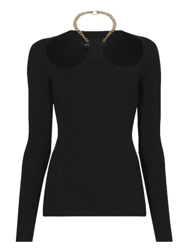 Proenza Schouler Ribbed-knit Halterneck Top - Black