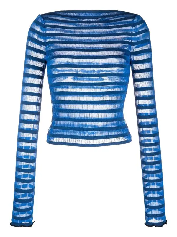 Proenza Schouler White Label Striped Straight Hem Jumper - Blue