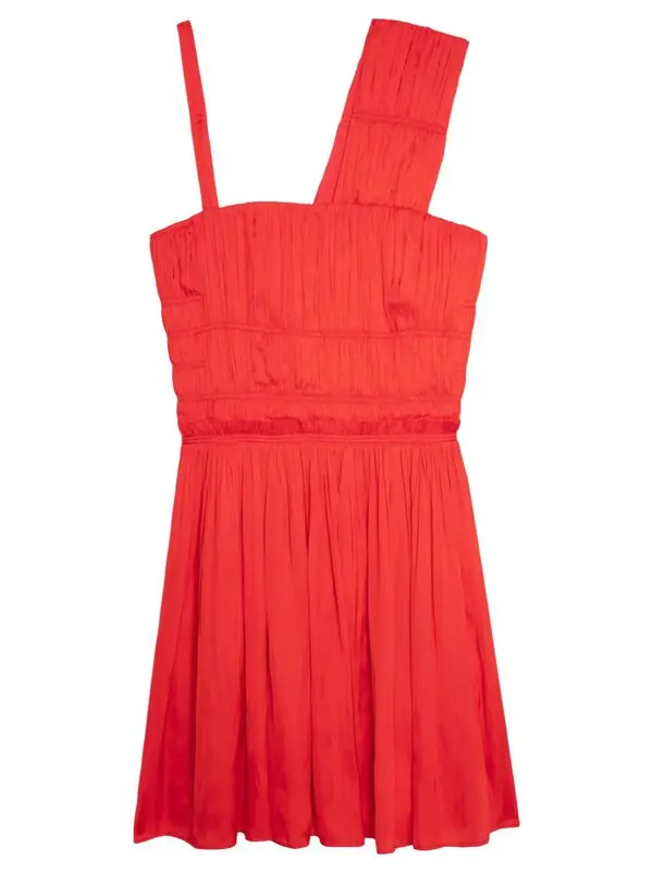 Zadig&Voltaire Roselie Satin Pleated Dress - Red