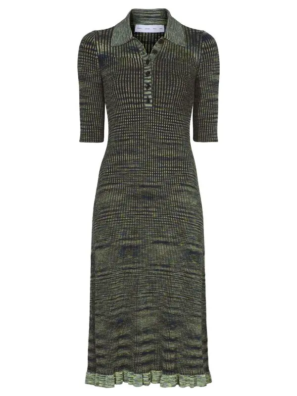 Proenza Schouler Space-dye Polo Dress - Black