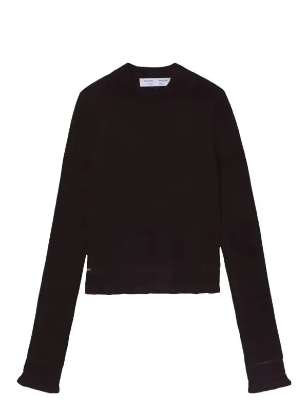 Proenza Schouler Chenille-texture Long-sleeved Sweater - Black
