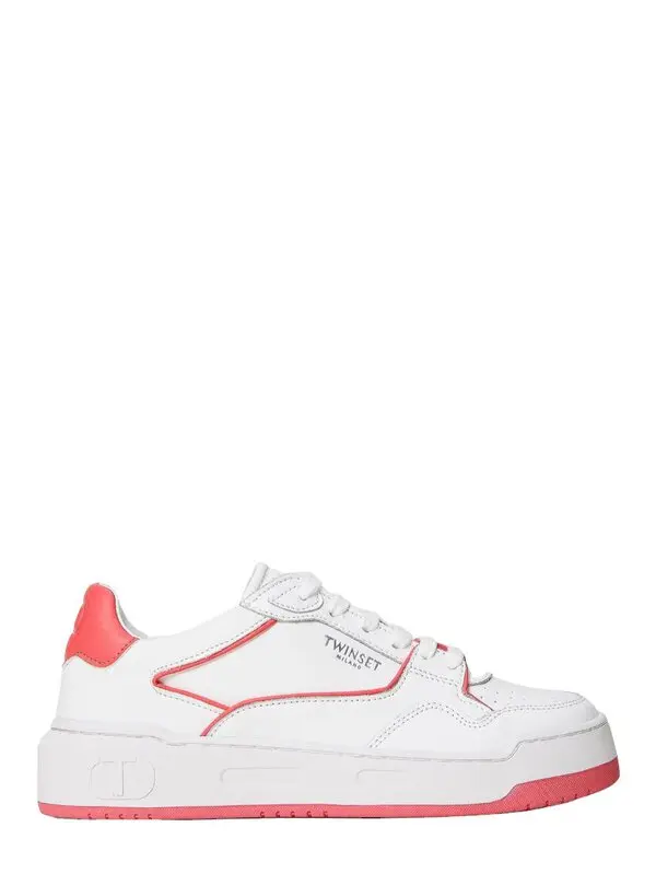 TWINSET Leather Low-top Sneakers - White